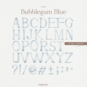 Watercolor Alphabet Clipart, Candy Pastel Colors Letters, Cute ...