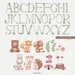 Woodland Alphabet Watercolor Clipart, Animal Letter Clipart, Cute ...