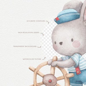 Baby Sailor Clipart, Nautical Nursery Clip Art, Navy First Birthday ...