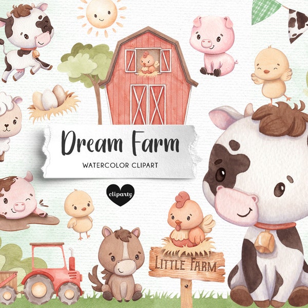 Farm Clipart - Etsy