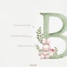Woodland Alphabet Watercolor Clipart, Animal Letter Clipart, Cute ...