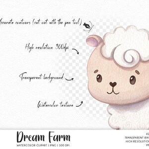 Baby Farm Animals Watercolor Clipart for Commercial Use Farm - Etsy