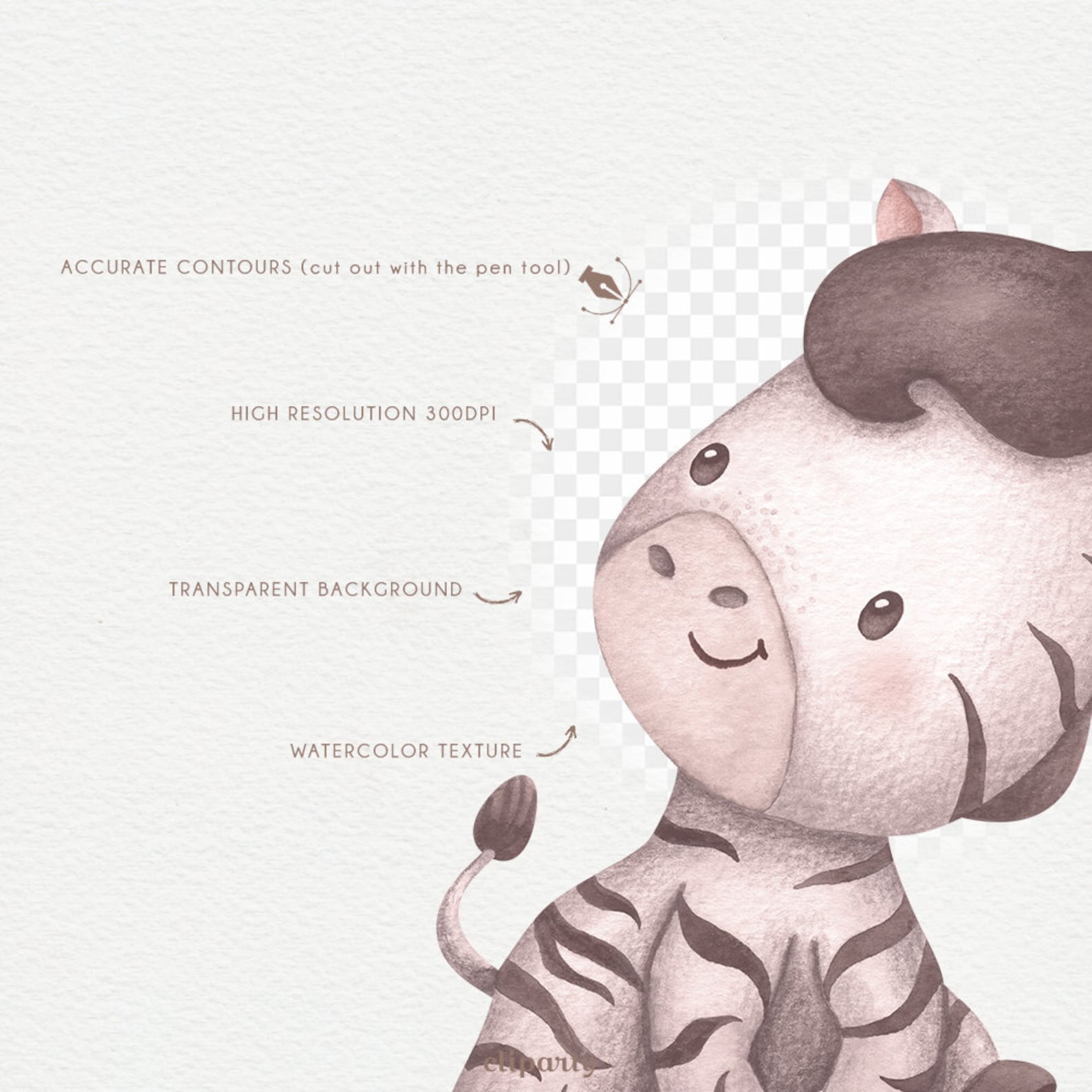 Watercolor Safari Animals Clipart Baby Jungle Animals PNG - Etsy