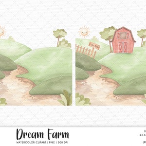 Baby Farm Animals Watercolor Clipart for Commercial Use Farm - Etsy