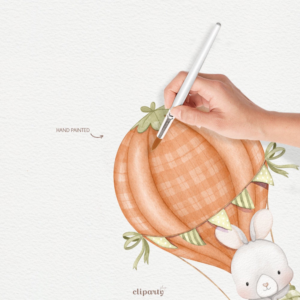 Watercolor Easter Clipart Pastel Colors Spring Bunny Clipart Set for ...