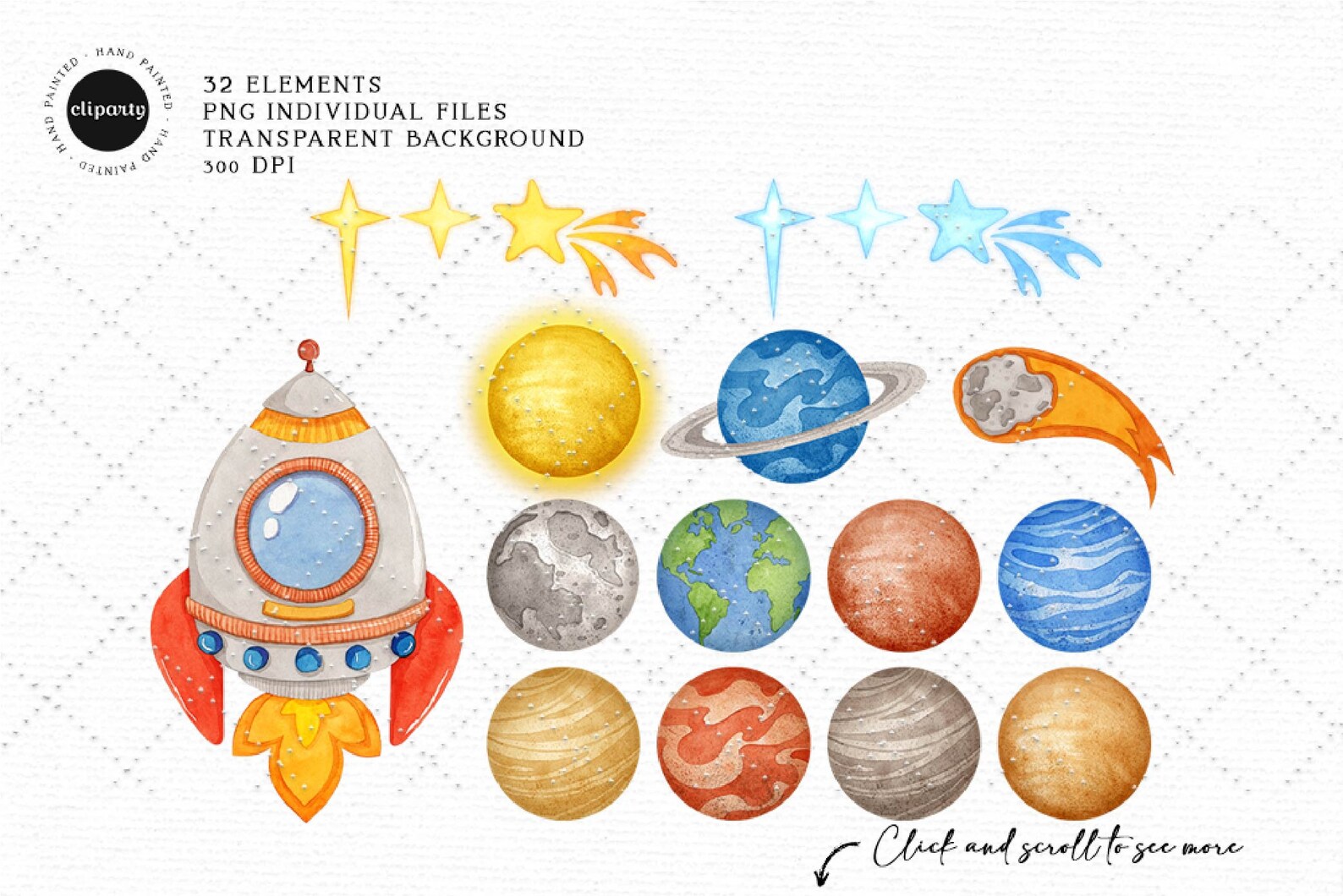Space Clipart Cute Astronaut Clipart Outer Space Clipart - Etsy