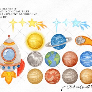 Space Clipart, Cute Astronaut Clipart, Outer Space Clipart, Planets ...