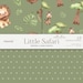 Safari Animals Pattern, Cute Safari Scrapbook Papers, Watercolor ...
