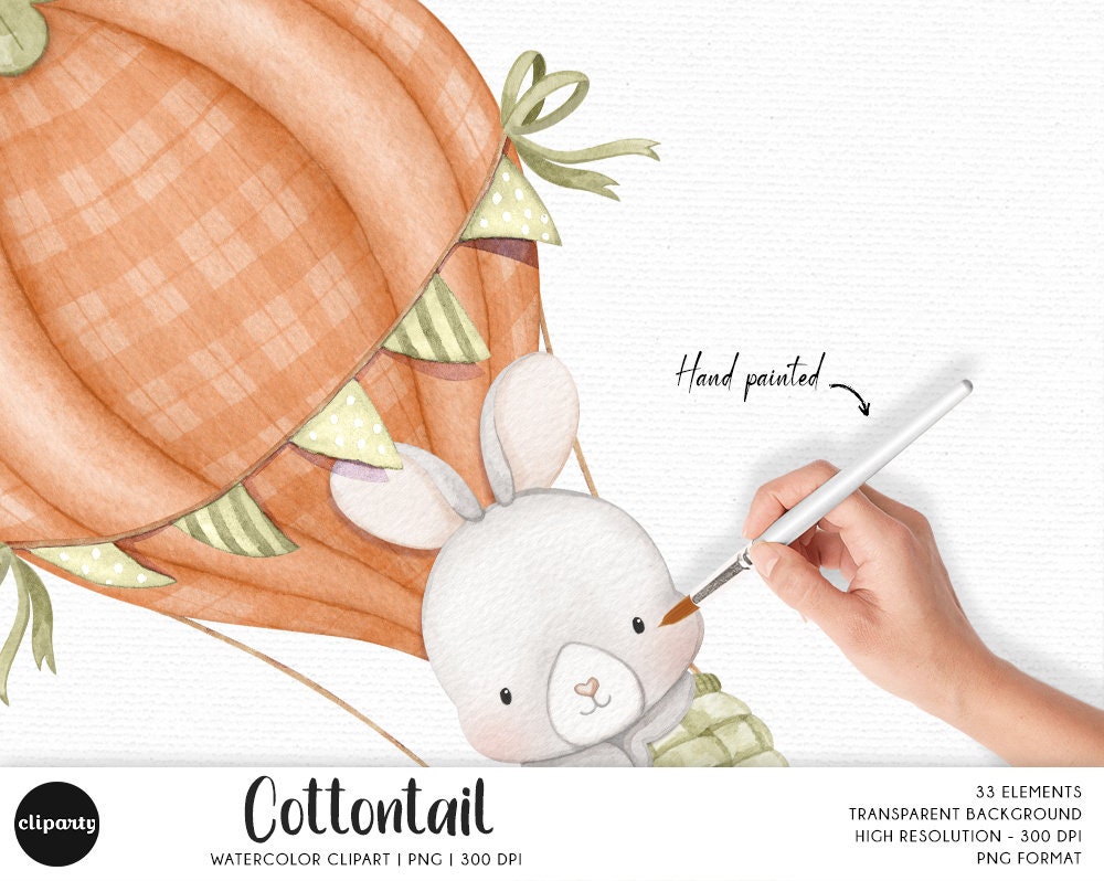 Watercolor Easter Clipart Pastel Colors Spring Bunny Clipart - Etsy