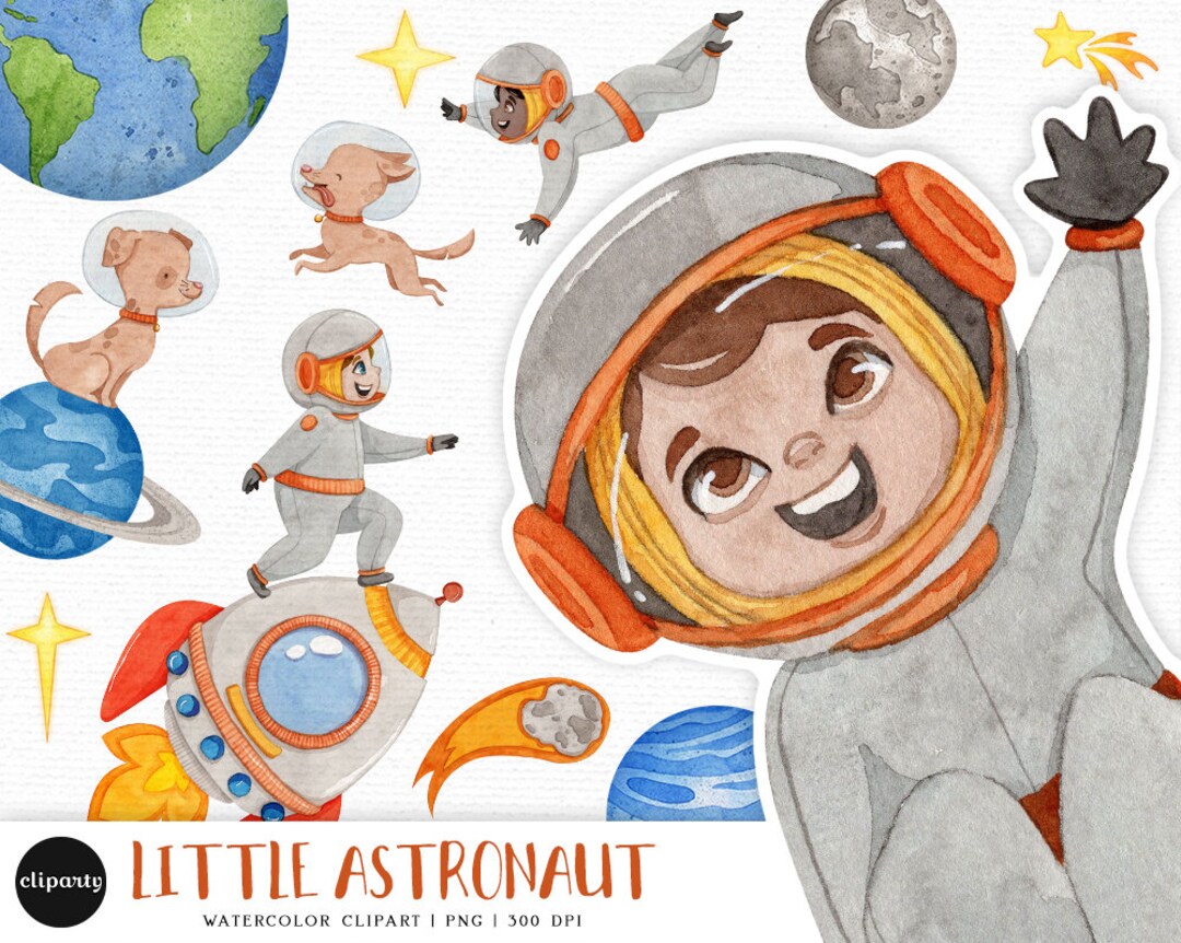Space Clipart, Cute Astronaut Clipart, Outer Space Clipart, Planets ...