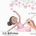 Ballerina Watercolor Clipart Pink Ballet Graphics Tutu Girls - Etsy