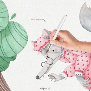 Little Red Riding Hood Watercolor Clipart, Handpainted Grimms Fairy ...