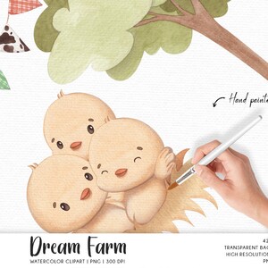Baby Farm Animals Watercolor Clipart for Commercial Use Farm - Etsy