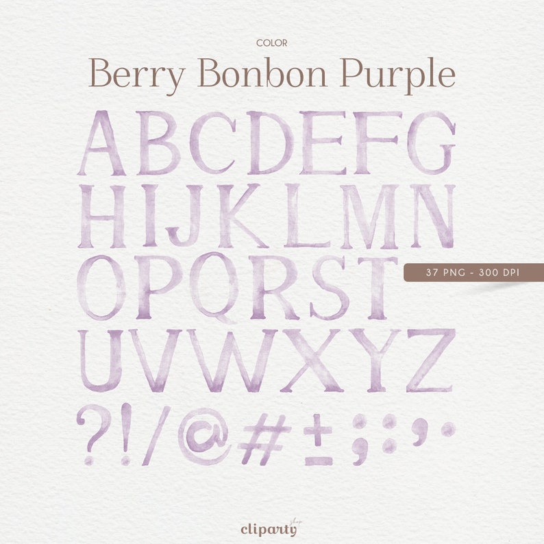 Watercolor Alphabet Clipart Candy Pastel Colors Letters Cute - Etsy