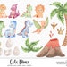Dinosaurs Clipart Watercolor Baby Dinosaurs PNG Dinos - Etsy