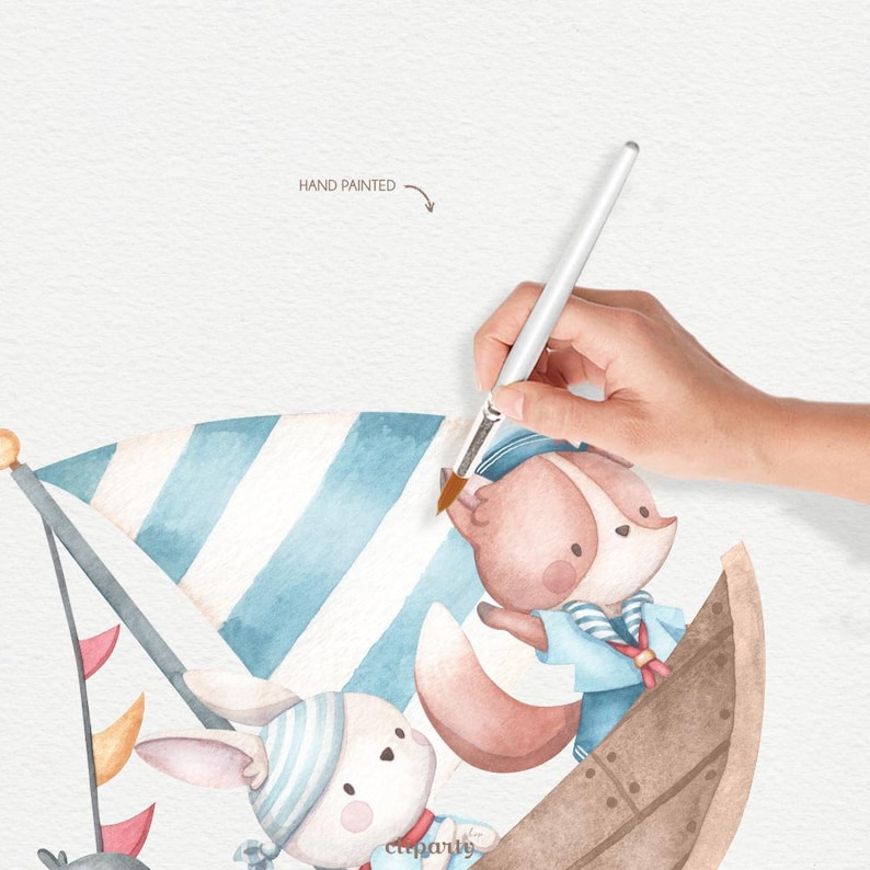 Baby Sailor Clipart, Nautical Nursery Clip Art, Navy First Birthday ...