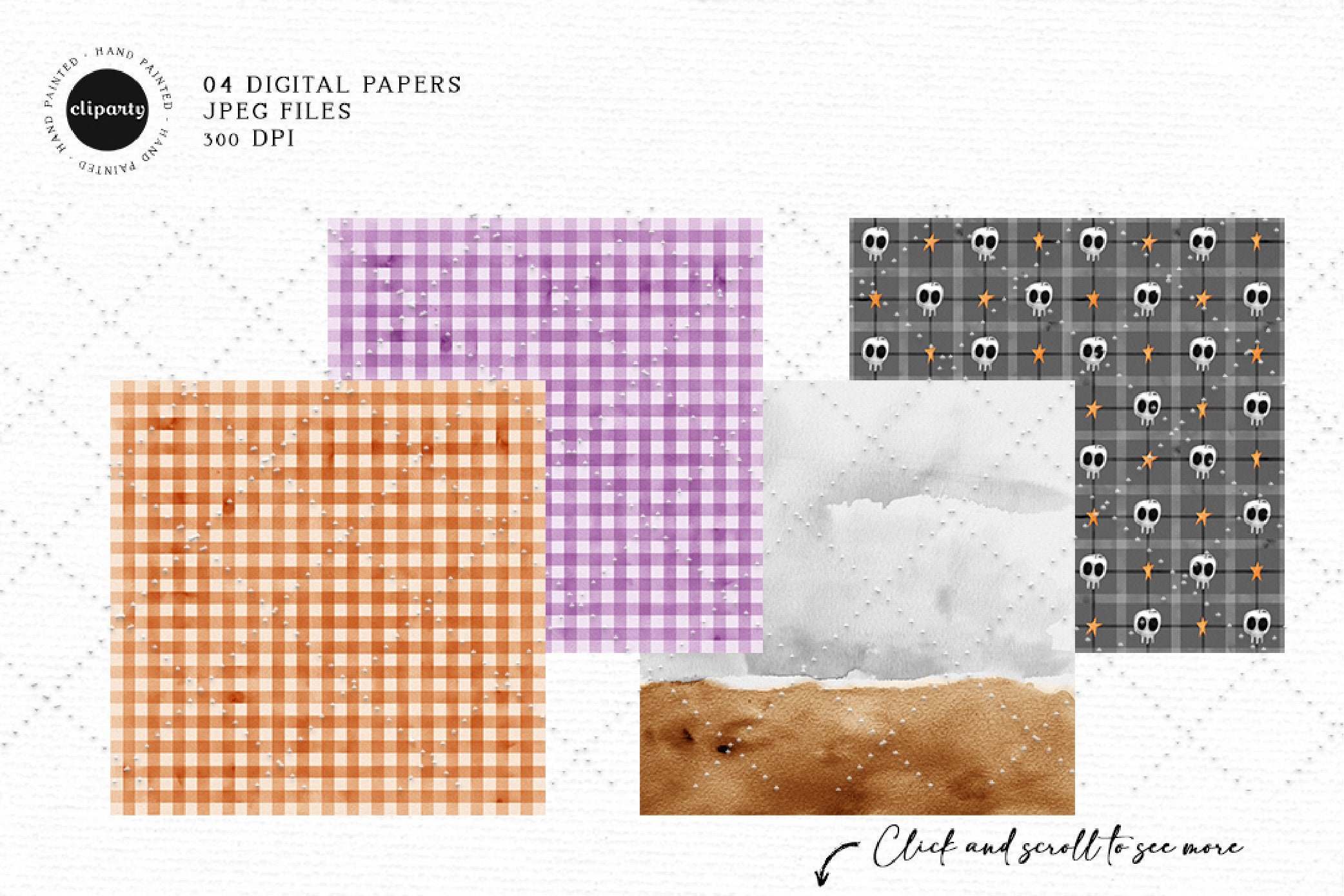 Halloween Watercolor Clipart PNG Halloween Graphics for - Etsy