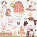 Farm Watercolor Clipart Farm Animals Clipart Farm Theme - Etsy