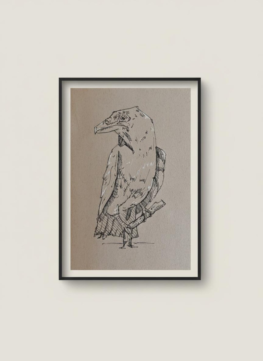 Original, Raven Pen & Ink Drawing, NOT A PRINT - Etsy