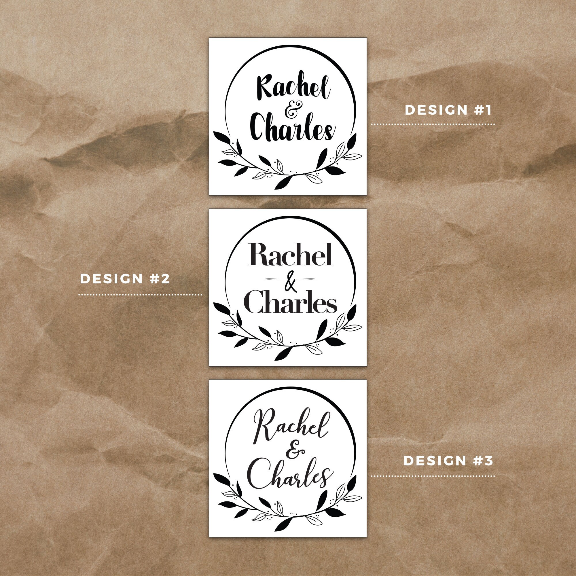 Digital Download Personalized Couple Name Stickers for Envelopes, Gifts ...