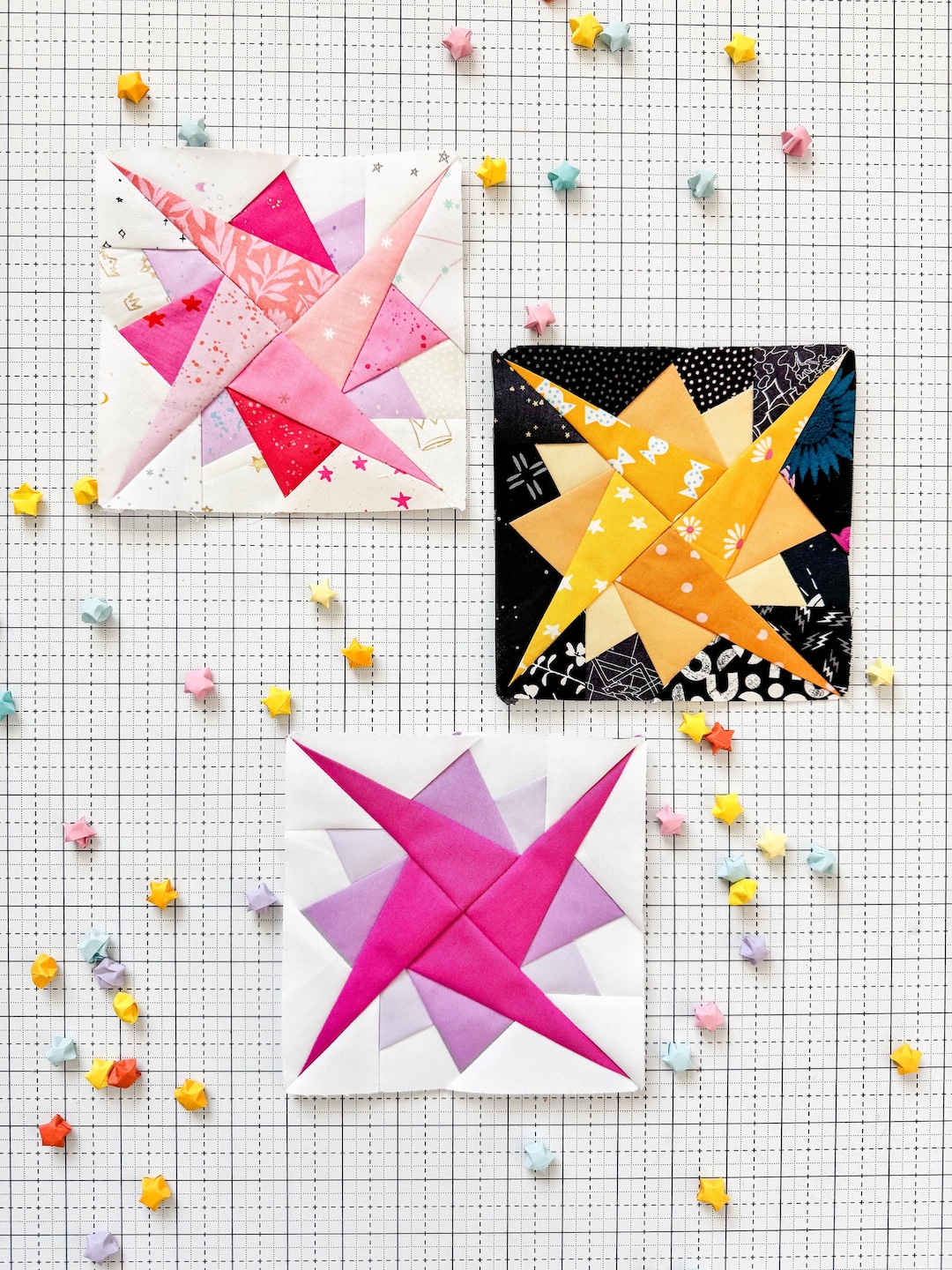 Spiked Star FPP Quilt Block, PDF Pattern - Etsy