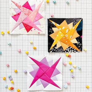 Spiked Star FPP Quilt Block, PDF Pattern - Etsy