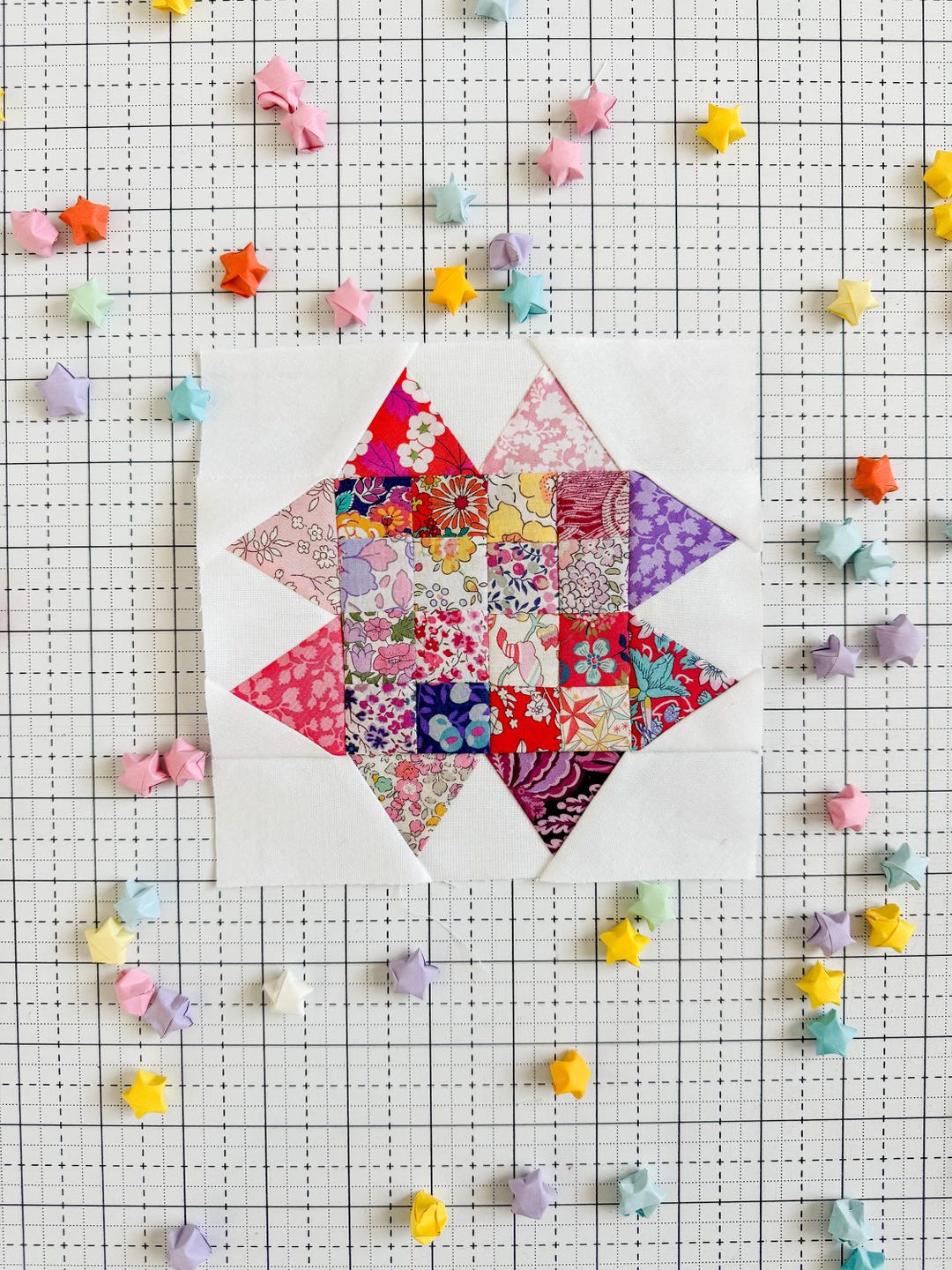 Cosmic Confetti FPP Quilt Block, PDF Pattern - Etsy