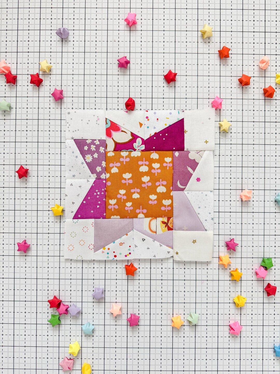 Offset Star FPP Quilt Block, PDF Pattern - Etsy