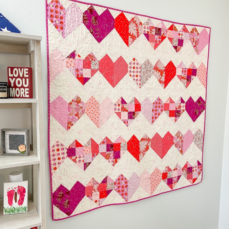 Heart Chain Quilt Pattern PDF Instant Download - Etsy