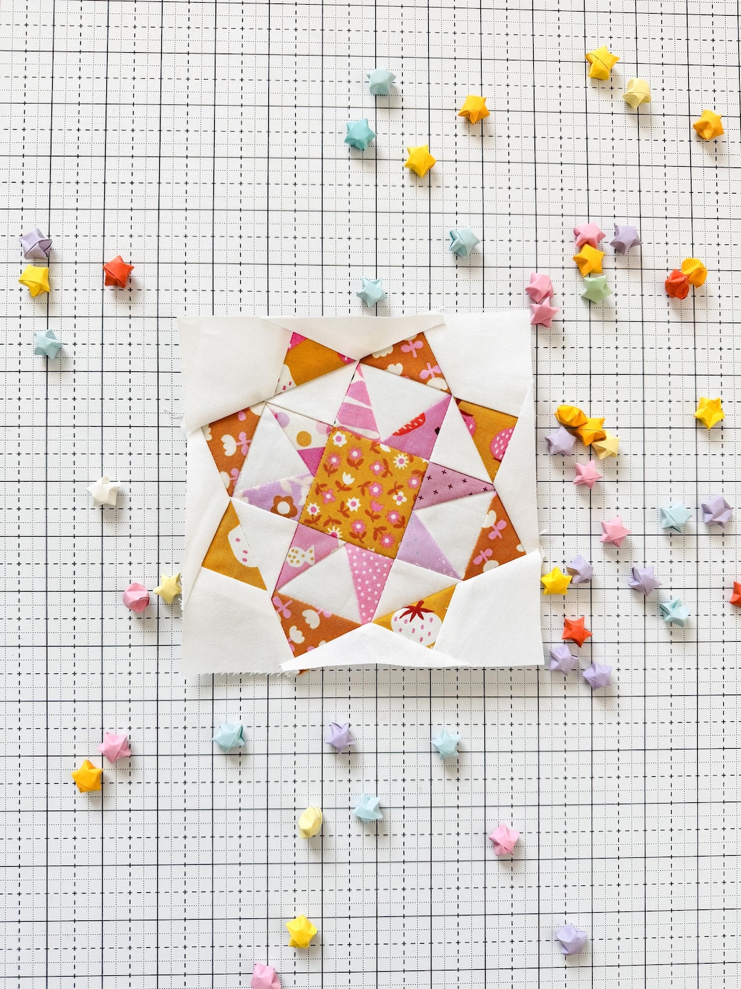 Tilted Star FPP Quilt Block, PDF Pattern - Etsy