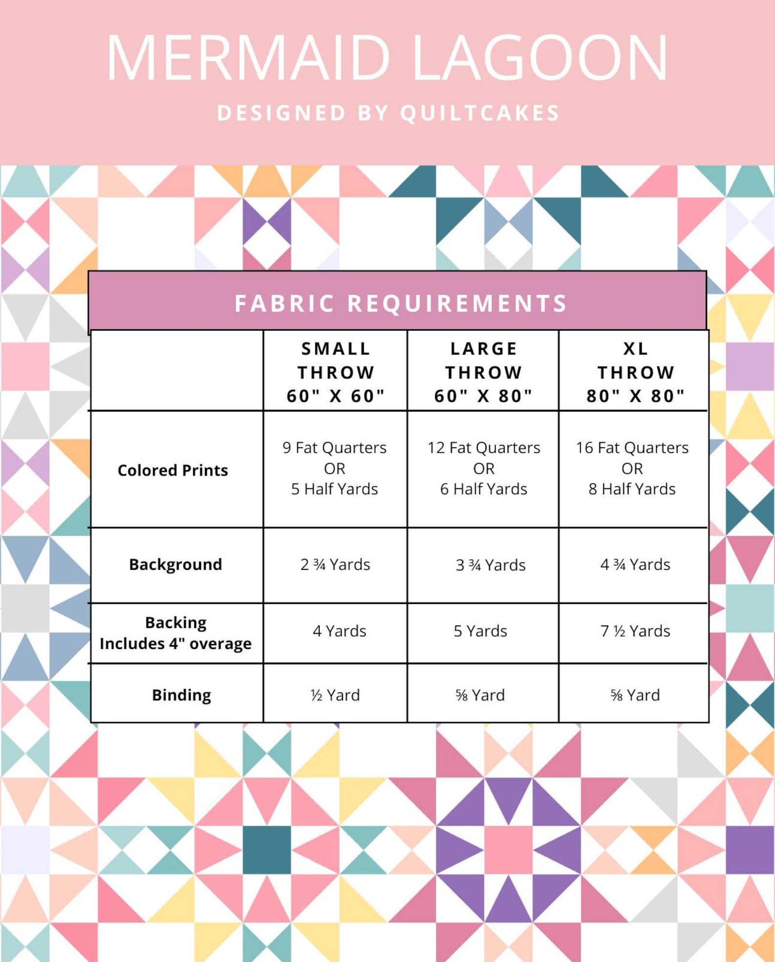 Mermaid Lagoon Quilt Pattern PDF - Instant Download - Etsy