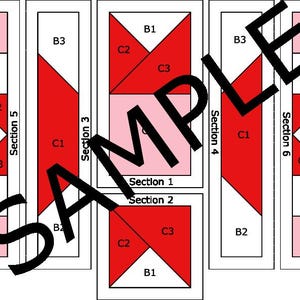 Bee Balm FPP Quilt Block, PDF Pattern - Etsy