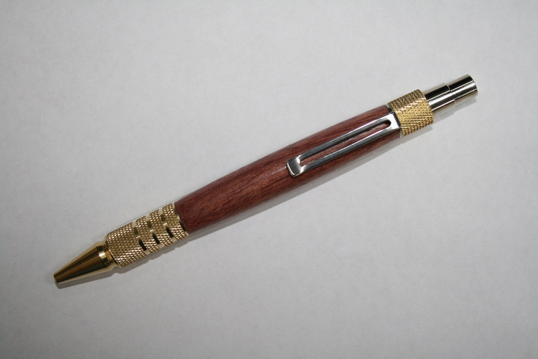 Dura-click EDC Pen in Brass, W/ a Purple Heart Wood - Etsy