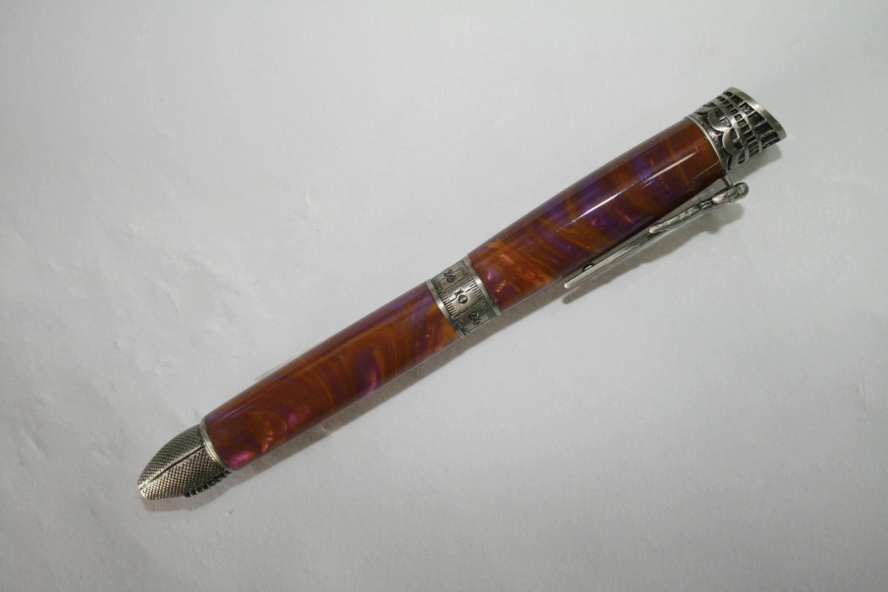 Football Twist Pen in Antique Pewter W/purple and Gold Acrylic - Etsy