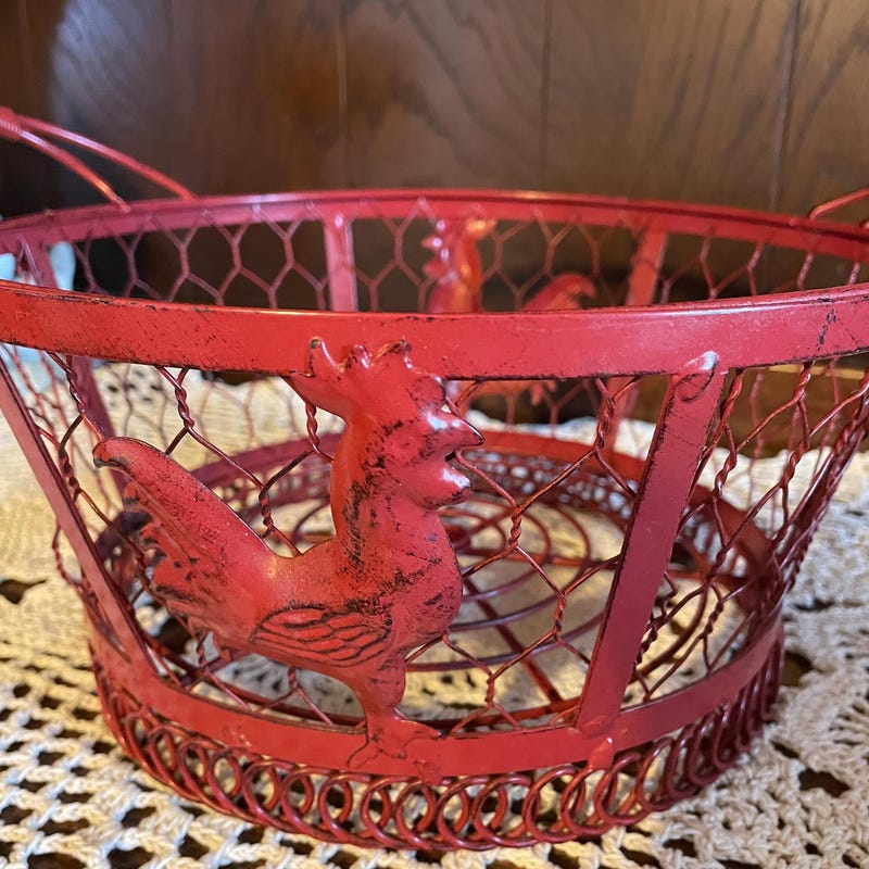 Wire Rooster Baskets - Etsy