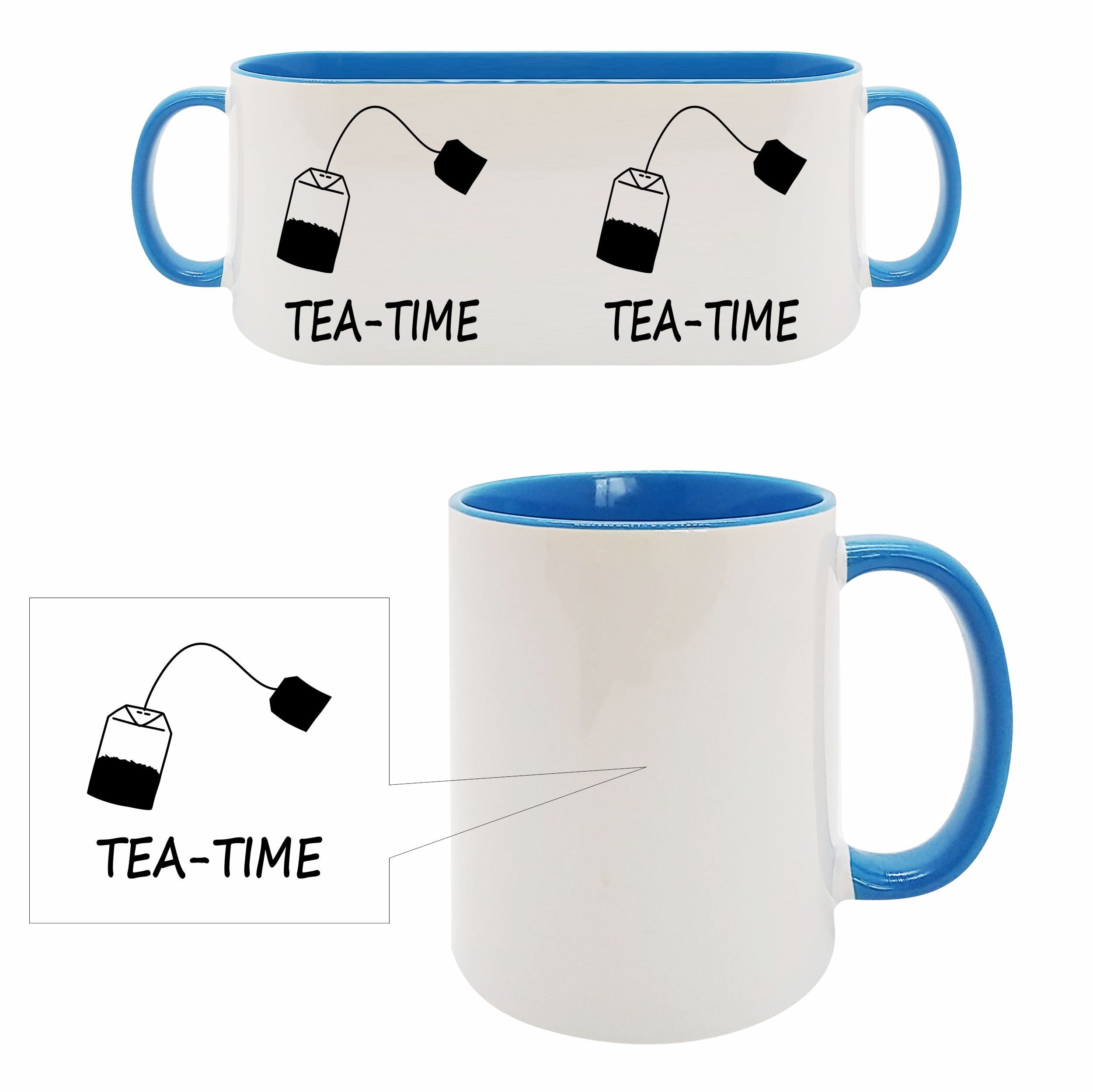 Tea Time large Tea Bag Above in 8 Colors Gift Saying - Etsy