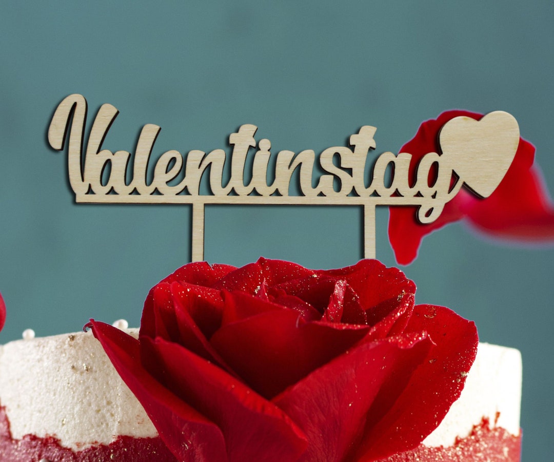 Cake Plug Valentine's Day Made of Wood Cake Topper Caketopper Cake Plug ...