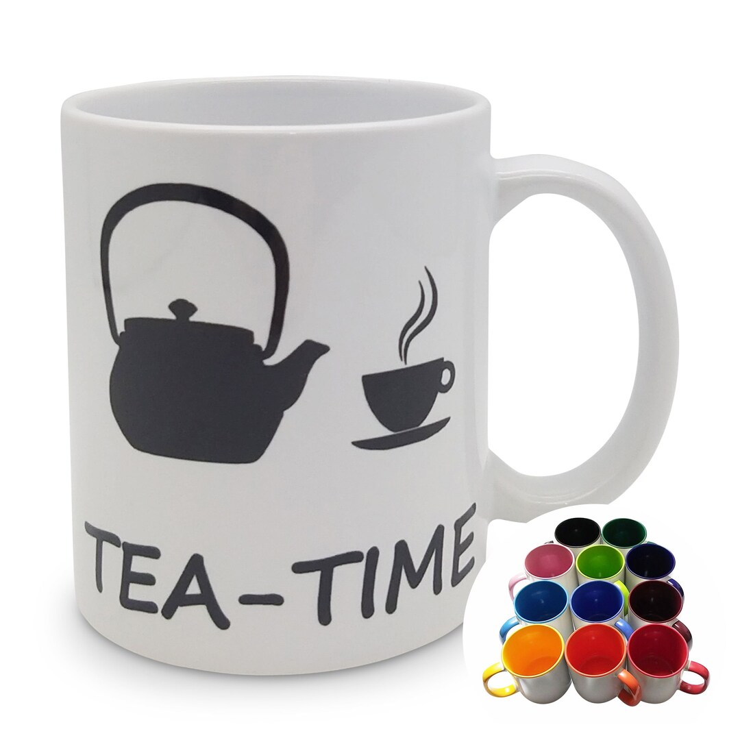 TEA-TIME - in 8 Colors - Coffee Cup Teacup Cup Tea Tea Drinking - Etsy
