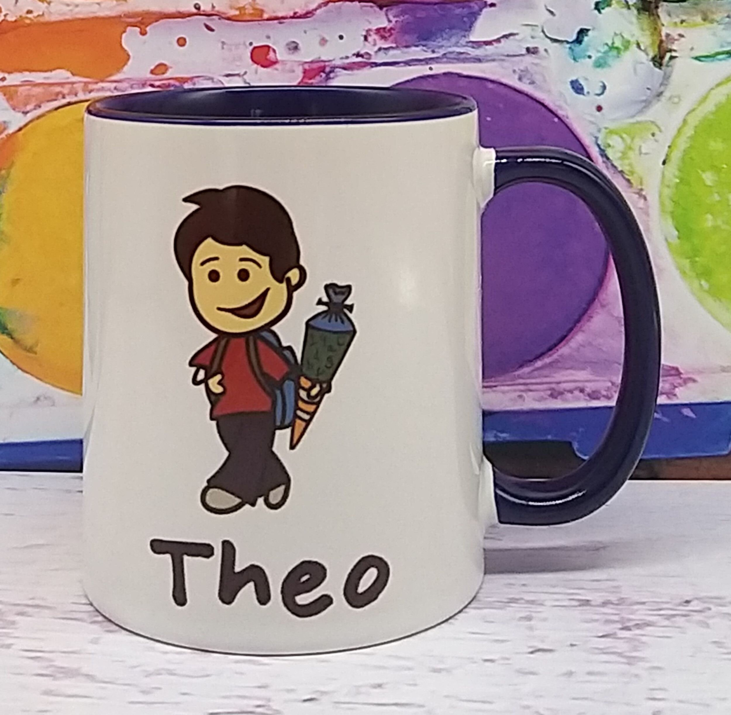 Back to School Cup Desired Name 8 Colors Young Schoolchild School ...