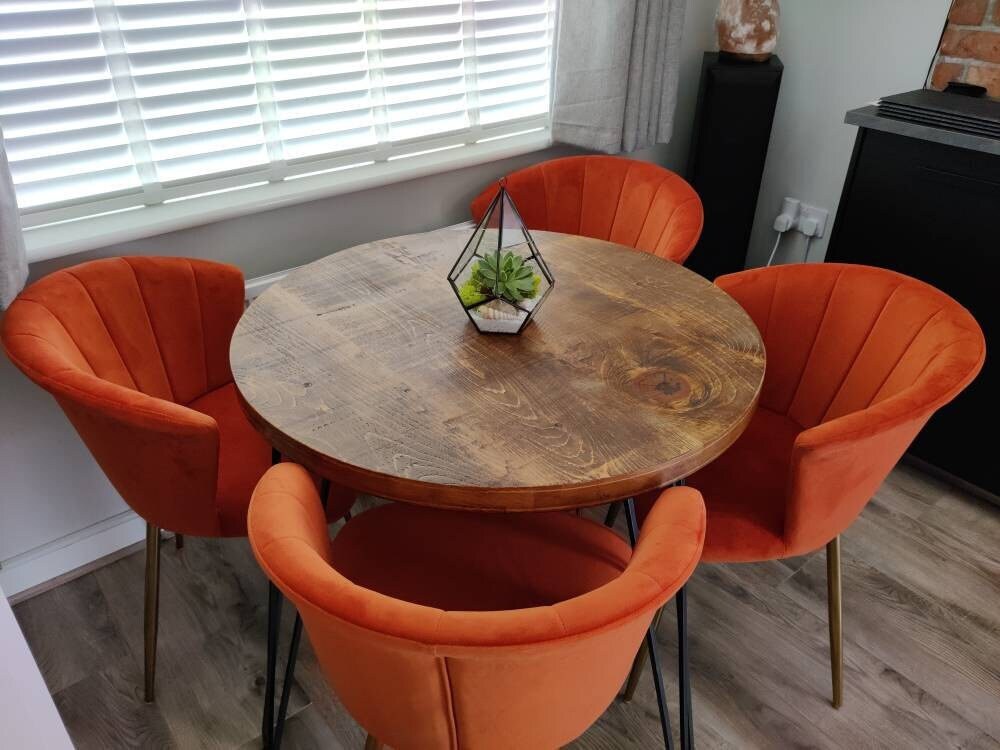 Handmade Round Rustic Solid Wood Dining Table - as Seen in Vogue - Etsy UK