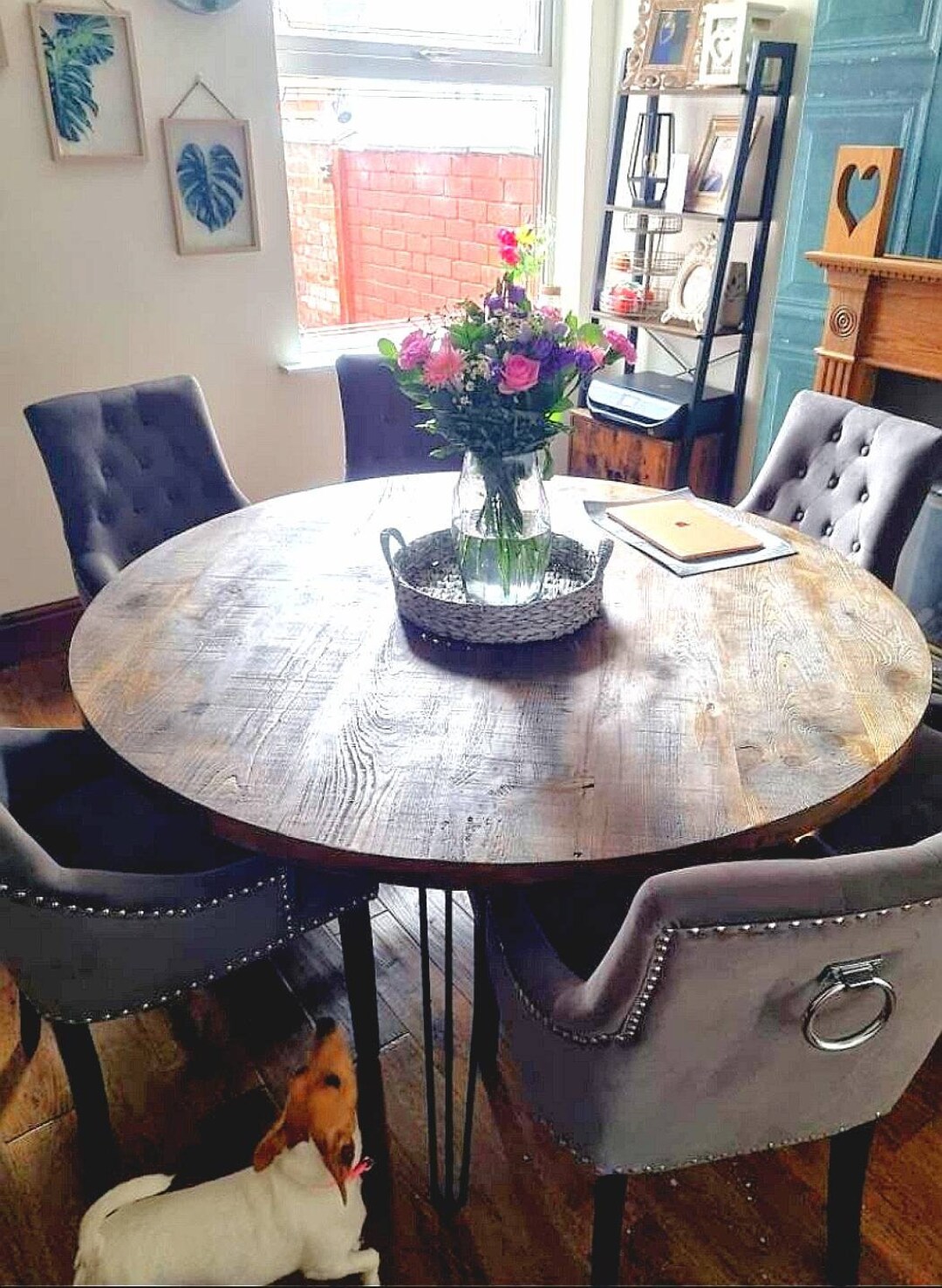 Large Round Rustic Dining Table Chunky 2/45mm Solid - Etsy