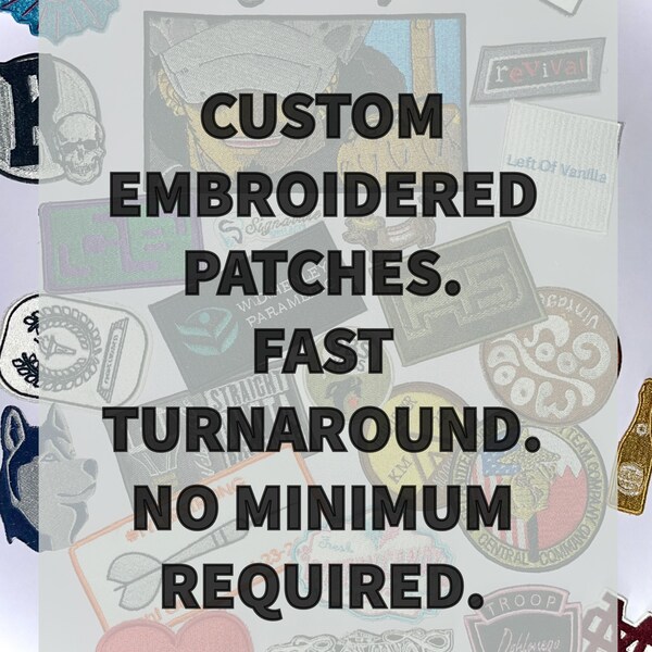 Custom Embroidery No Minimum - Etsy