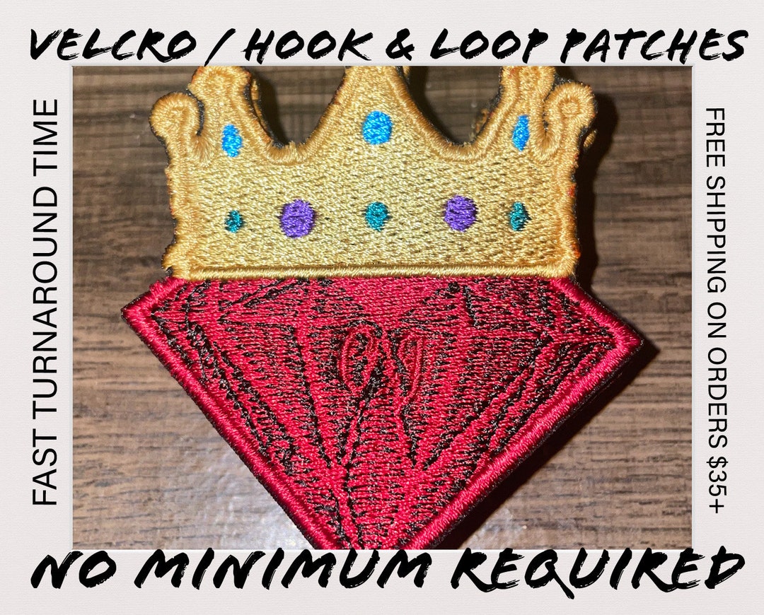 No Minimum Custom Velcro Patch, Hook and Loop Patch, Embroidered Logo ...