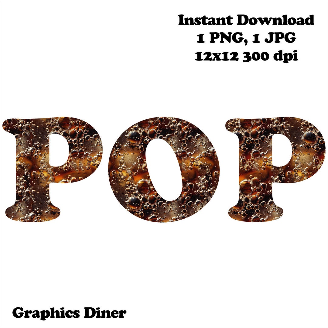 Pop Word Clip Art Sublimation PNG Commercial Use Word Sublimation Pop ...