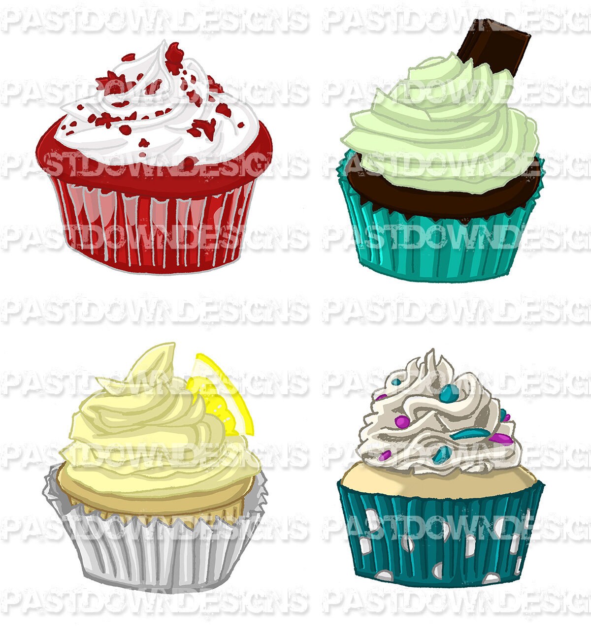 Cupcake Clip Art Set | Etsy