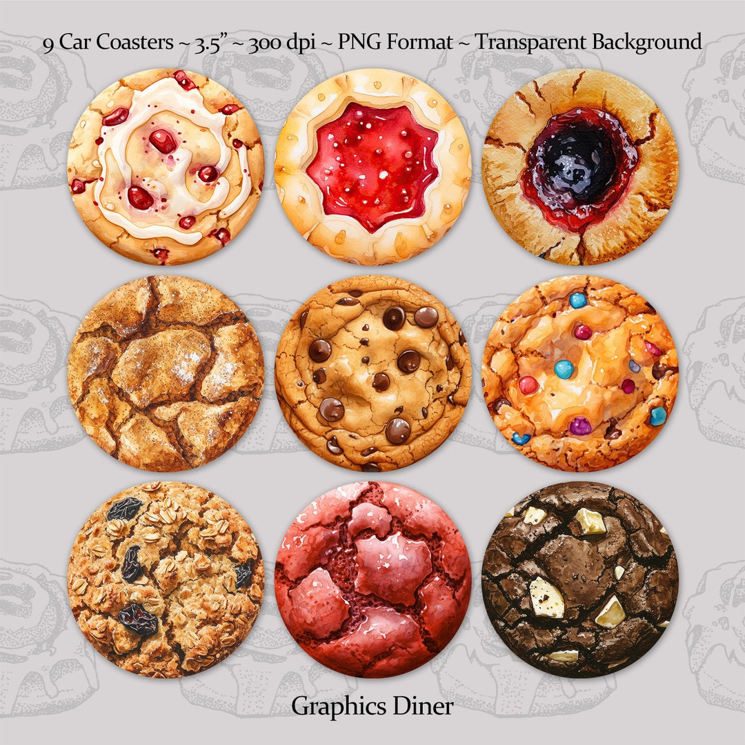 Cookie Car Coaster Designs: Variety Pack PNG (digital Download) - Etsy