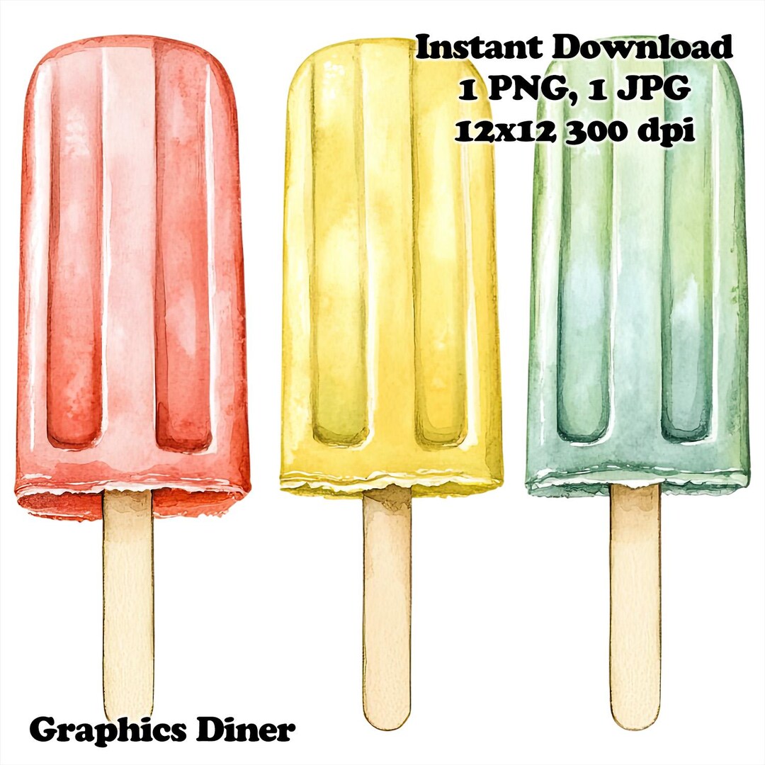 Summer Ice Pops Graphic Sublimation PNG Commercial Use Sublimation ...