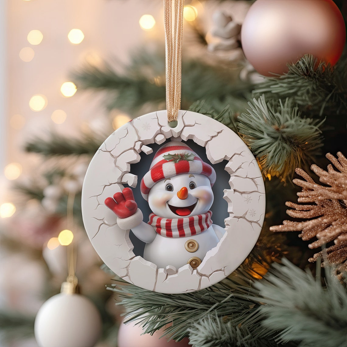 3D Christmas Busting Out North Pole Ornament Sublimation PNG Designs ...