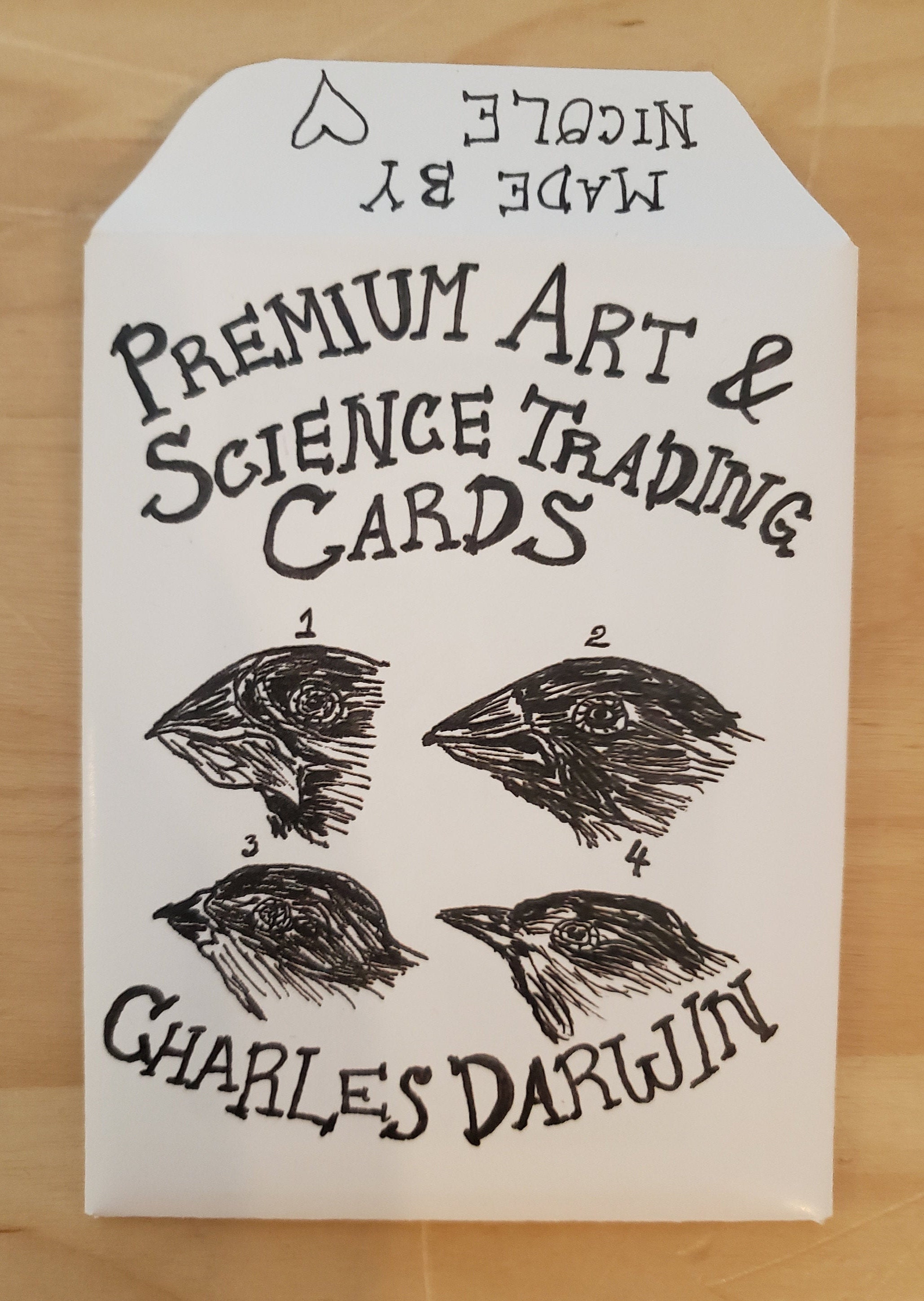 Premium Art & Science Trading Cards-charles Darwin - Etsy