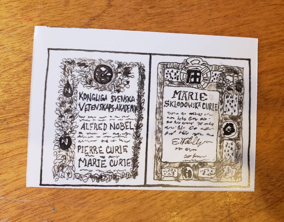 Premium Art & Science Trading Cards Marie Curie Artist Trading Cards ...